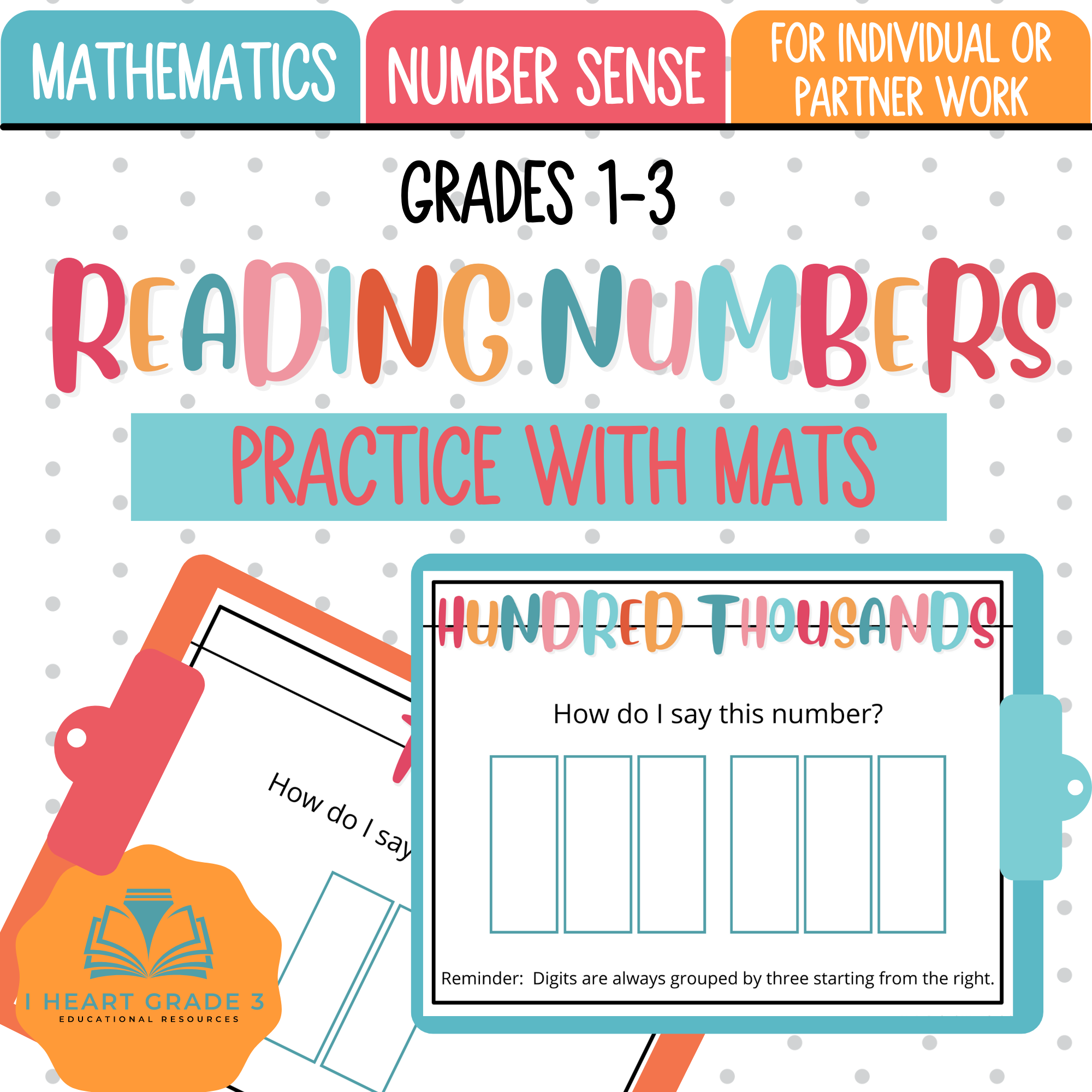 How to Read Numbers: Practice with Mats - TeachersTrading.com