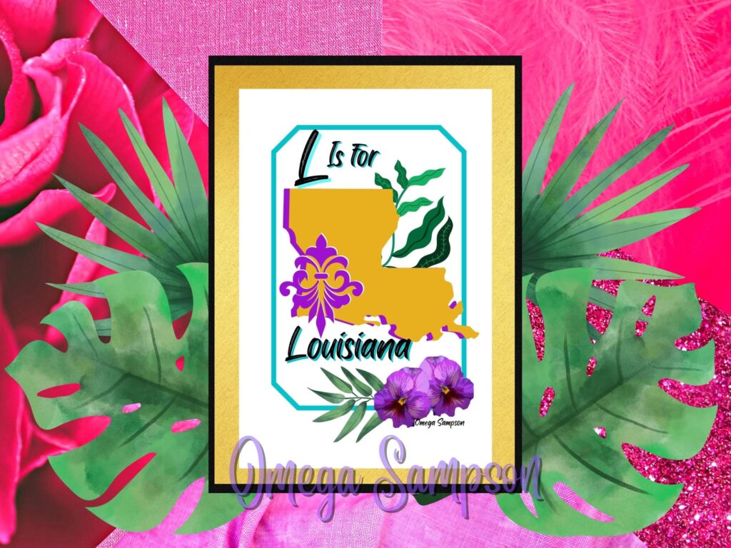 L is for Louisiana New Orleans Abc Art - TeachersTrading.com