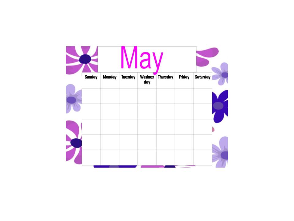 Free May Class Calendar Easy Drag and Drop - TeachersTrading.com