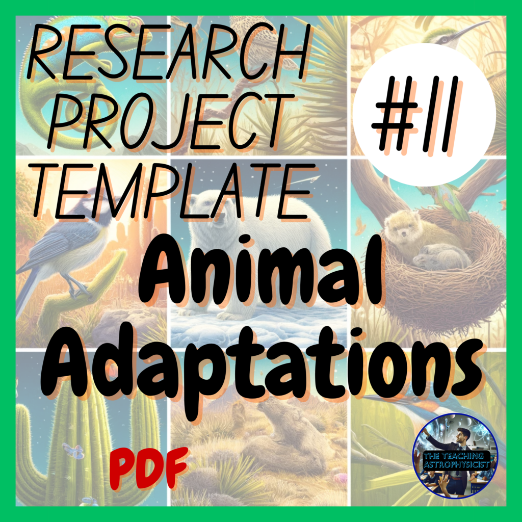 Animal Adaptations | Science Research Project Template #11 Biology ...