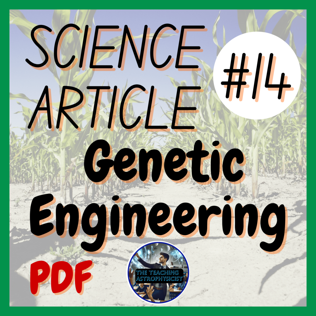 Genetic Engineering Science Article #14 | Biology Reading / Literacy ...