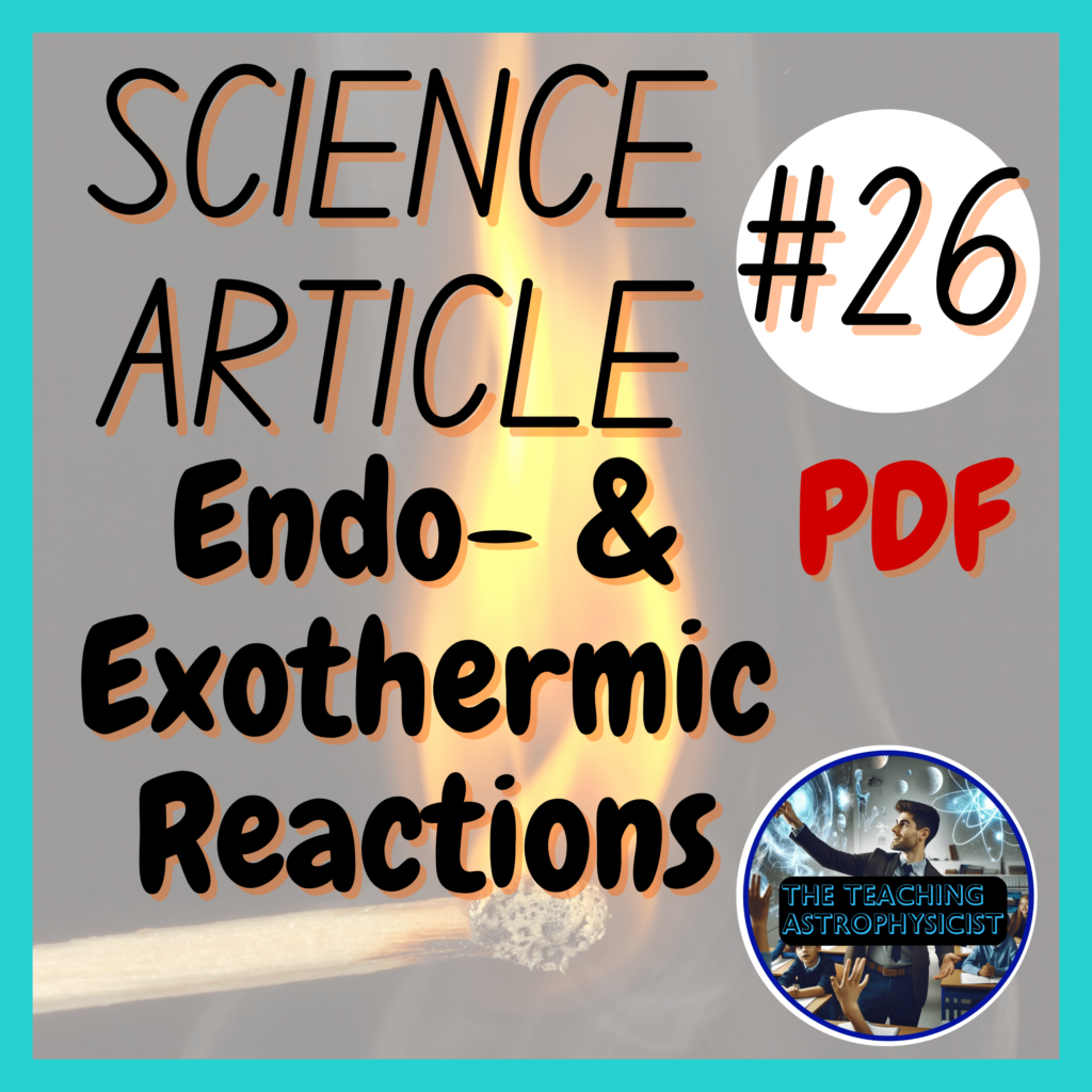Endo- and Exothermic Reactions Science Article #26 | Chemistry Reading ...