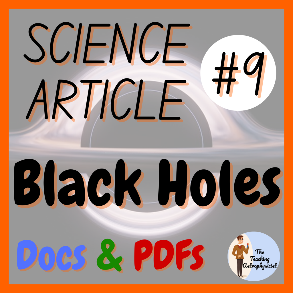 Black Holes Science Article #9 | Science Reading / Literacy ...