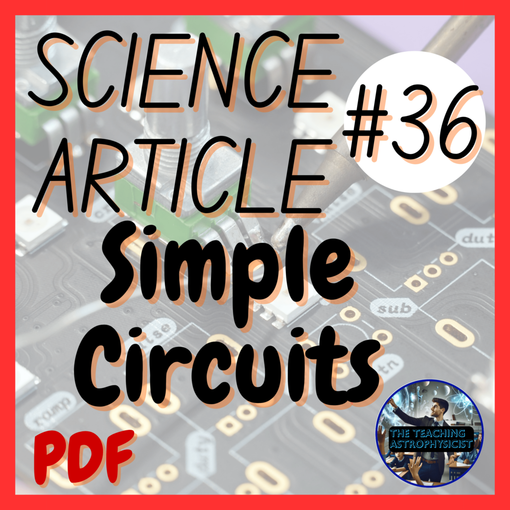 Simple Circuits Science Article #36 | Physics Reading / Literacy ...