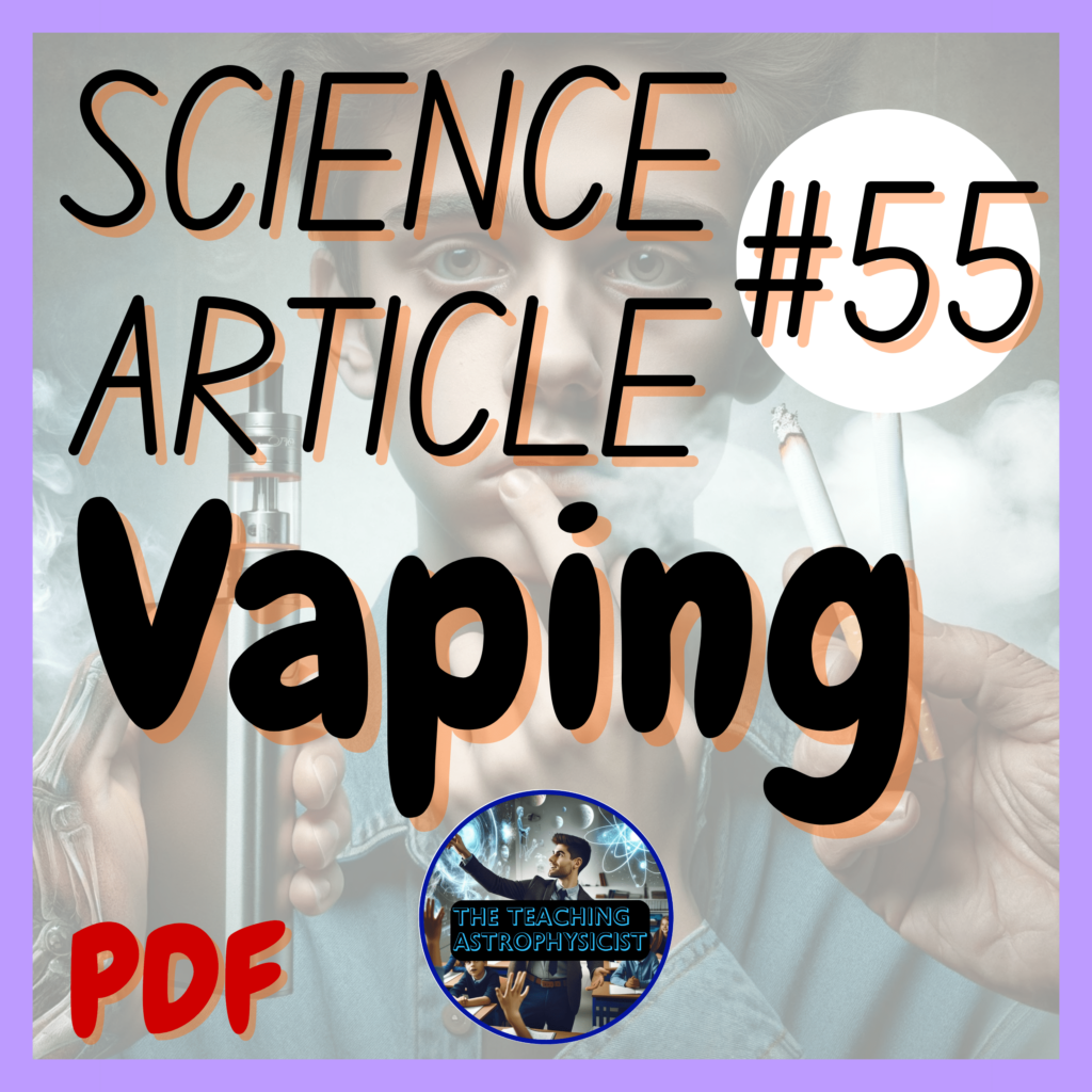 Vaping Science Article #55 | Health / Medicine Reading / Literacy ...