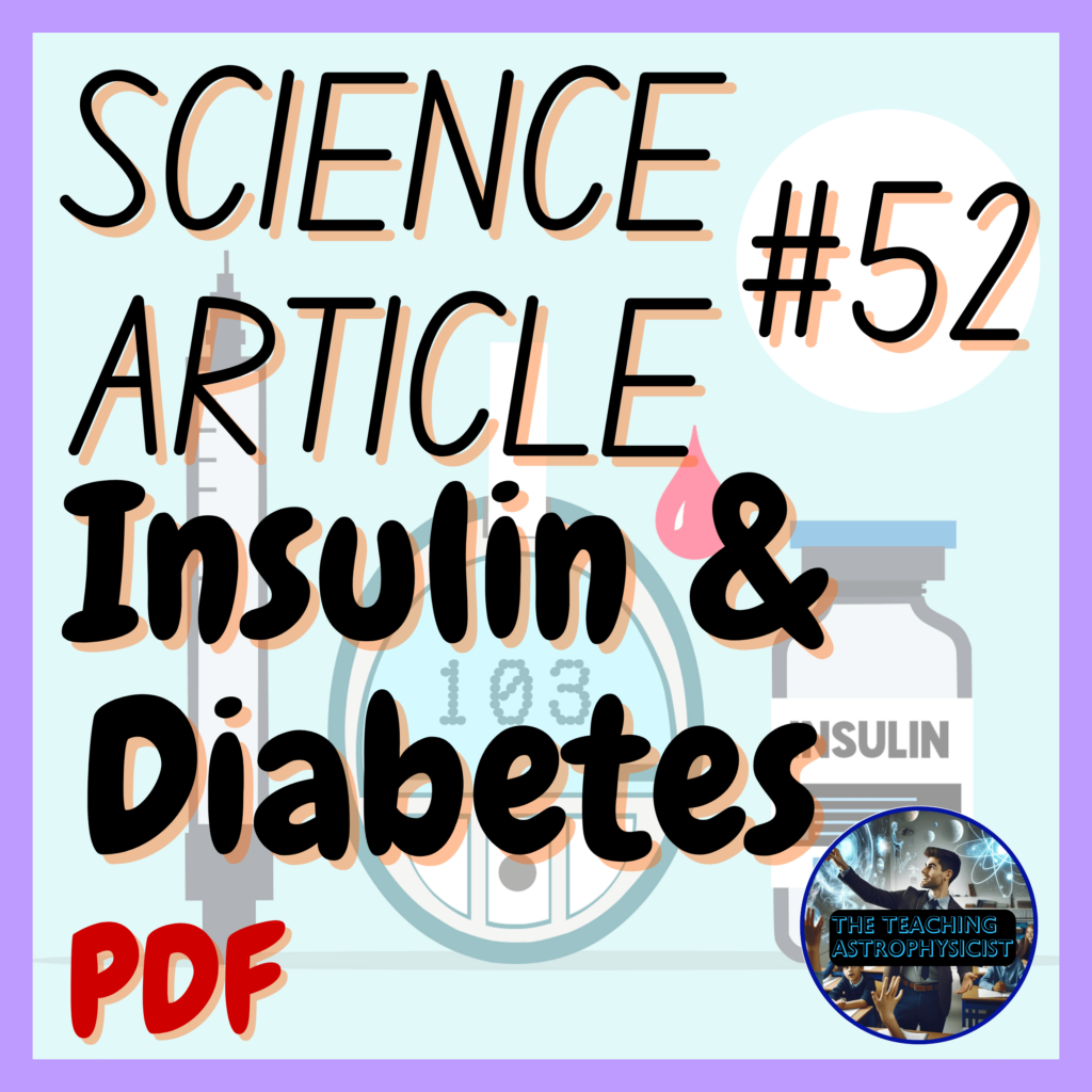 Insulin & Diabetes Science Article #52 | Health / Medicine Reading ...