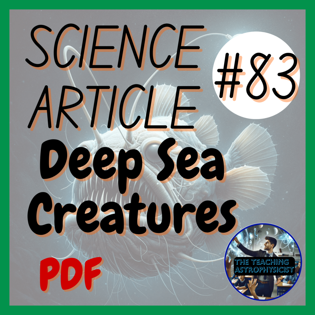 Deep Sea Creatures | Science Article #83 | Biology | Life Science ...