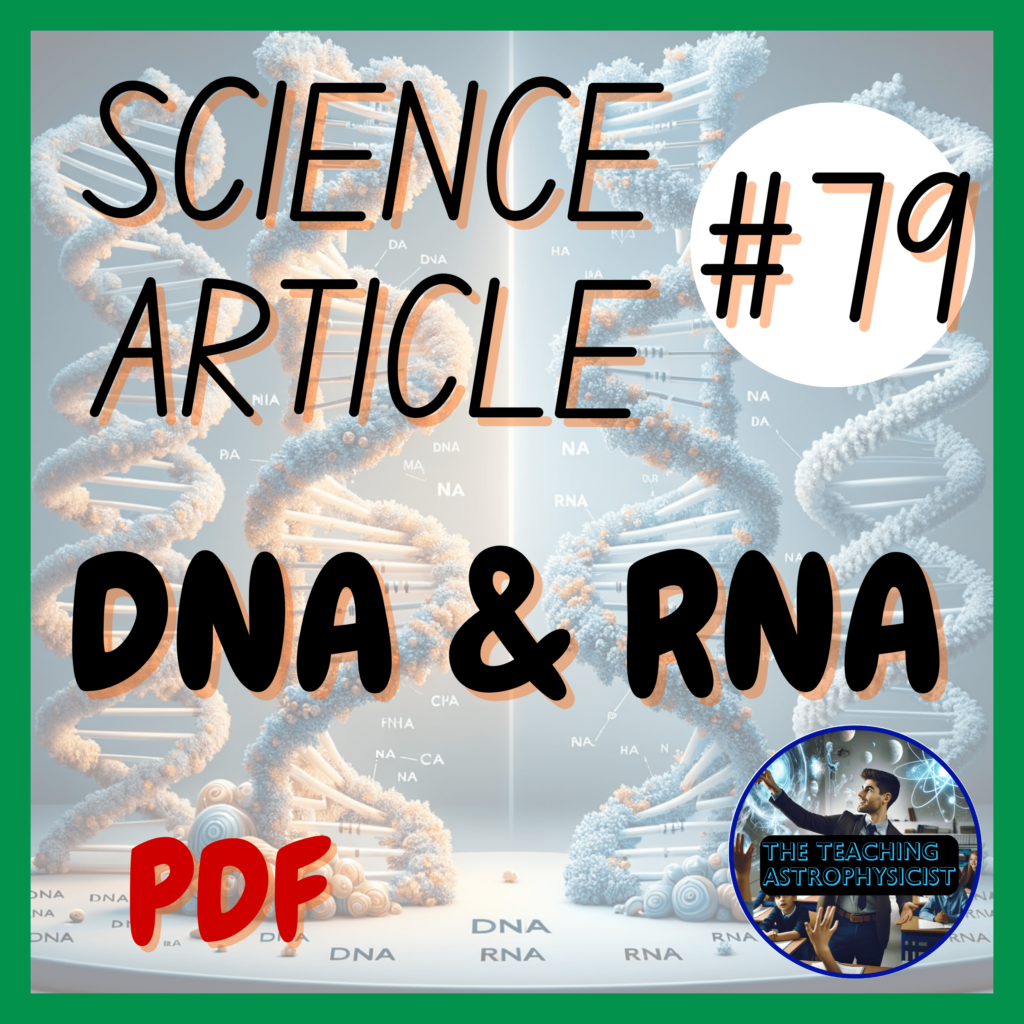 DNA & RNA | Science Article #79 | Biology | Life Science Reading ...