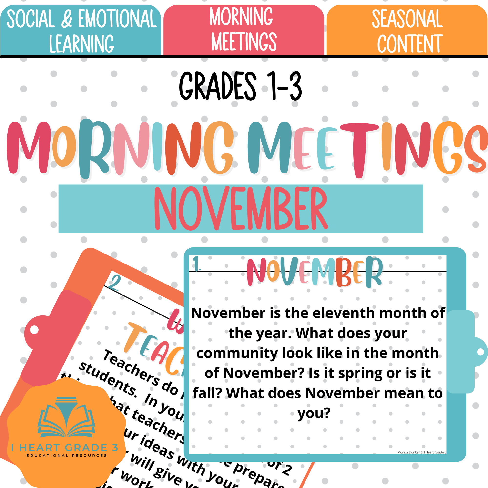 November Morning Meetings - TeachersTrading.com