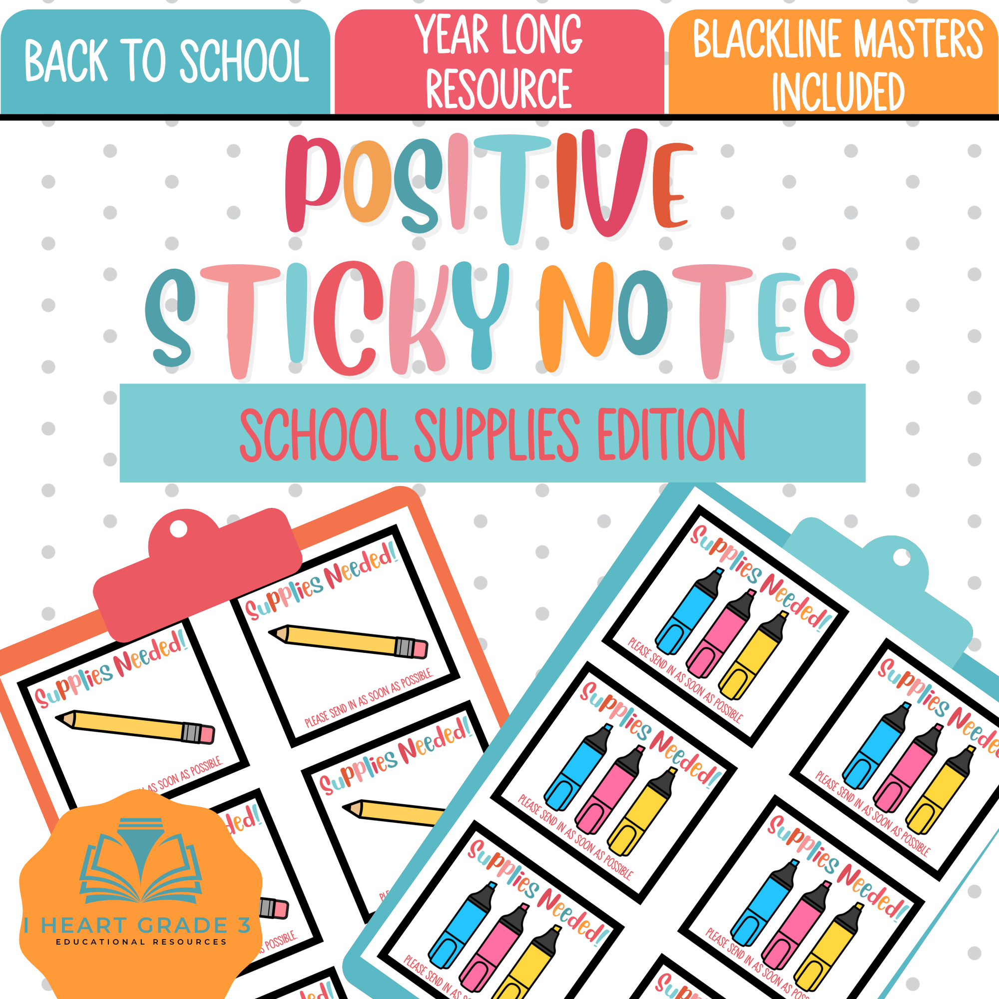 Positive Sticky Notes: Supplies Needed Edition - TeachersTrading.com