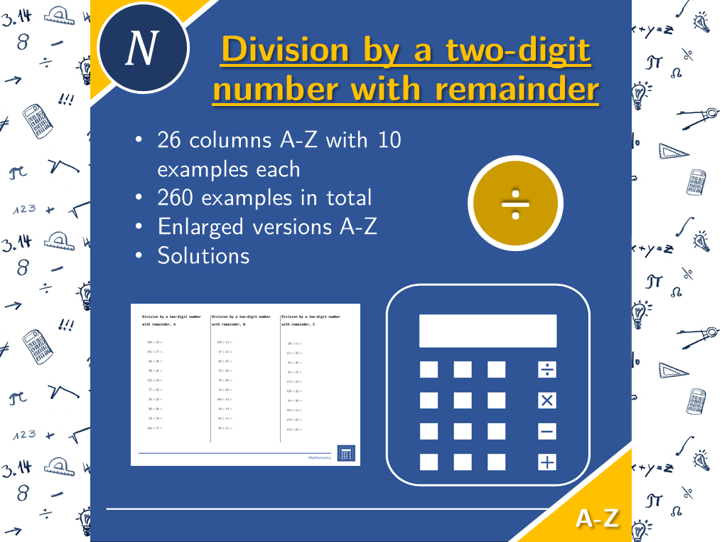 Division by a two-digit number with remainder | math | 26 columns ...