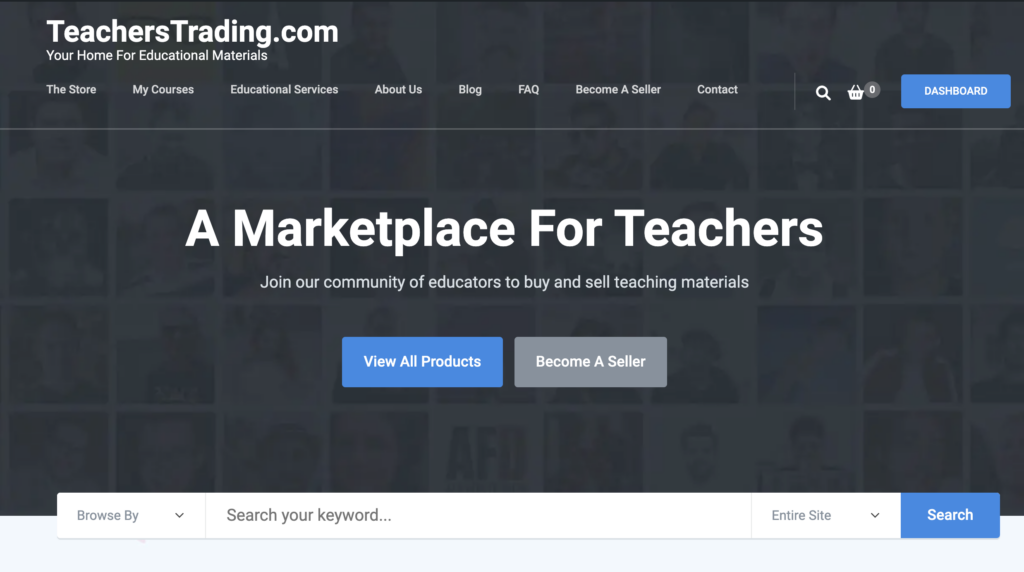 Teachers, sell, buy teaching tools. Promote your teaching materials.