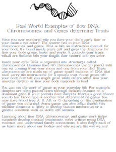 Real World Examples of how DNA, Chromosomes, and Genes determine traits ...
