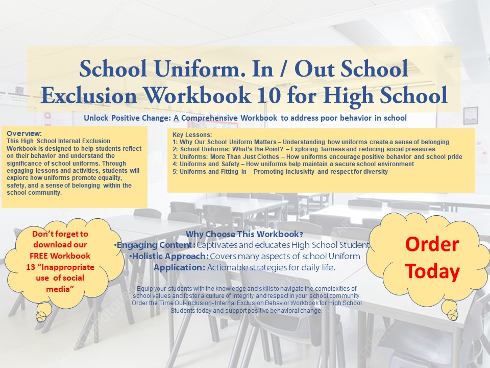 In / Out School Suspension Workbook 10. The Importance of School ...