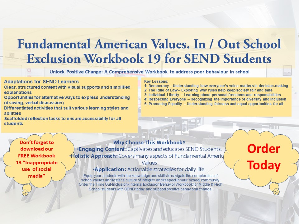 In / Out School Suspension Workbook 19. Fundamental American Values ...