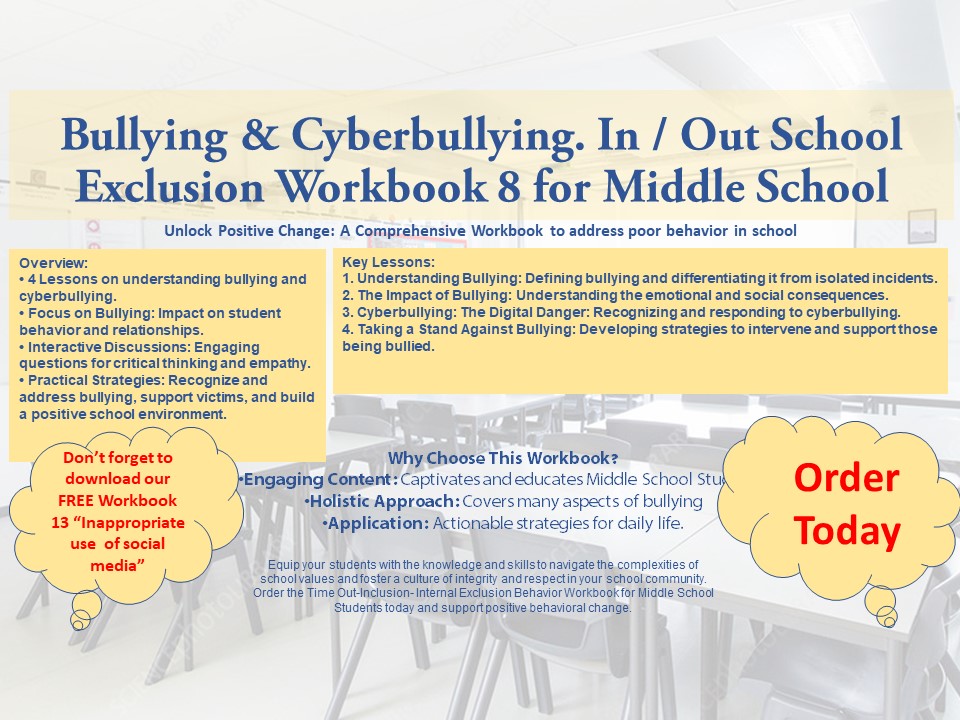 In / Out School Suspension Workbook 8. Bullying & Cyberbullying ...