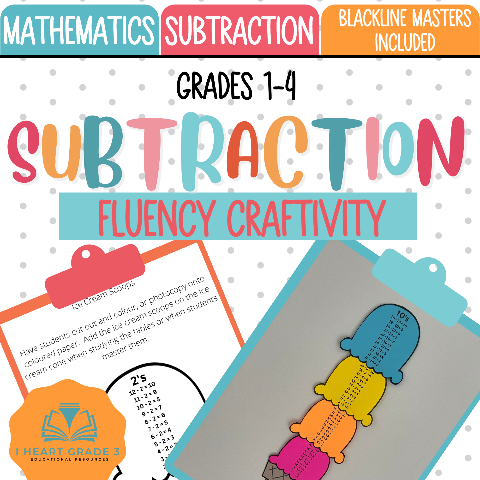 Subtraction Fluency Craftivity - TeachersTrading.com