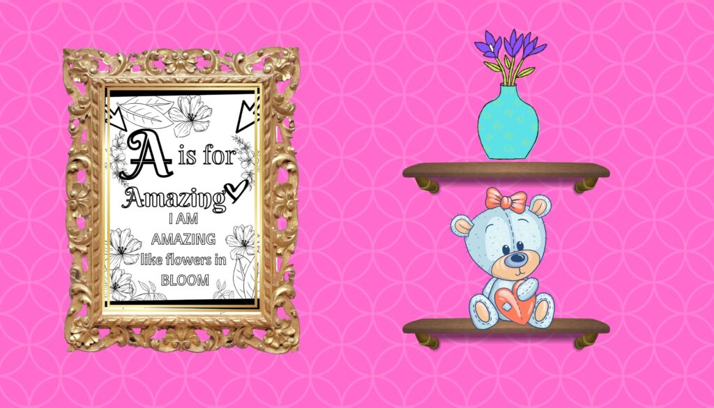 Affirmation Alphabet Coloring Page A - TeachersTrading.com