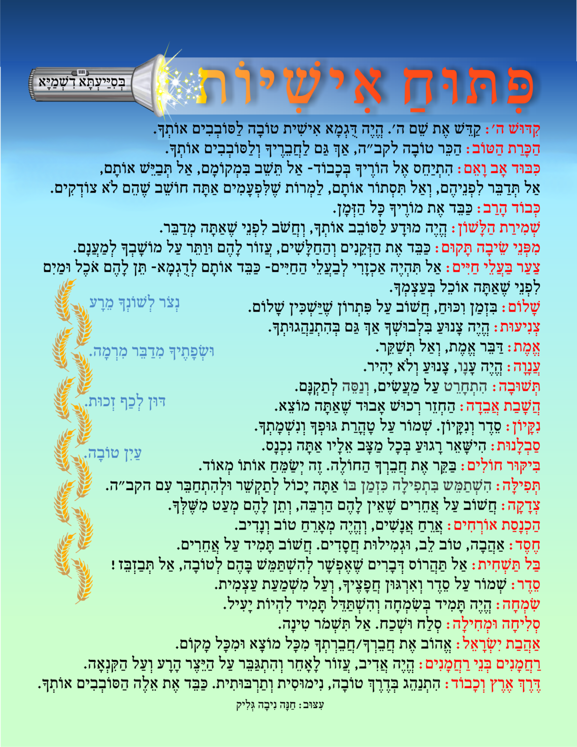 Hebrew class poster - TeachersTrading.com