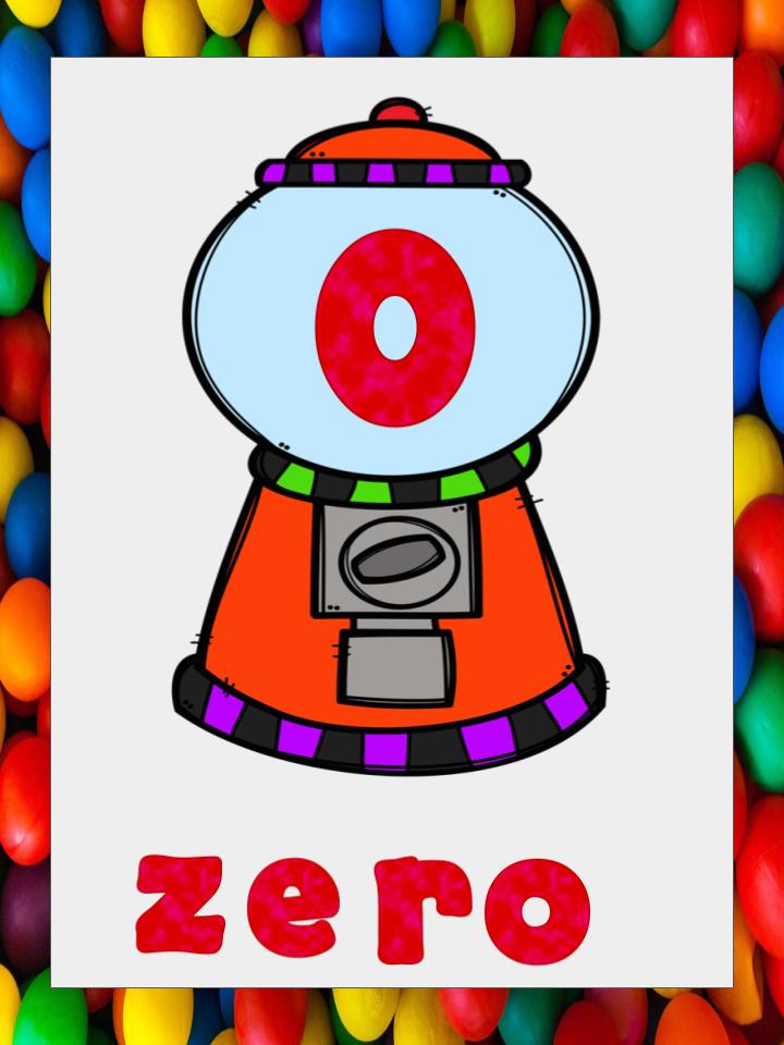 Bubble Gum Number Words Posters - TeachersTrading.com